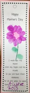 Mother’s Day Fingerprint Bookmarks – Lesson Plans