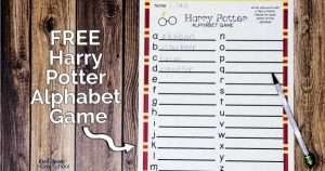 Harry Potter Alphabet Challenge Game – Lesson Plans