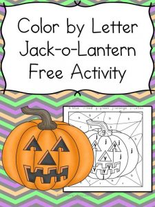 Color by Letter Jack O’Lantern Page – Lesson Plans