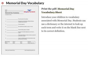 Memorial Day Printables – Lesson Plans