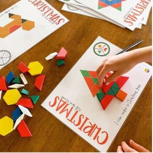 Christmas Pattern Block Templates – Lesson Plans