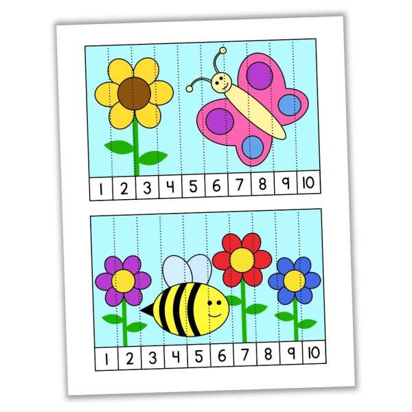 Printable Spring Counting Puzzles Lesson Plans Printable Spring Counting Puzzles Lesson Plans