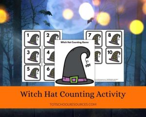 Printable Witch Hat Counting Game – Lesson Plans