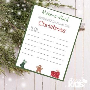 Christmas Word Games – Lesson Plans