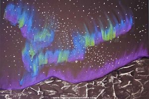 Northern Lights Pastel Art Activity – Lesson Plans
