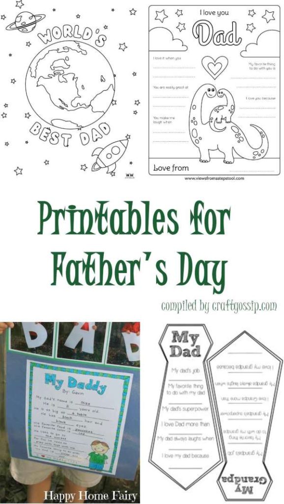 Fun Printables for Father’s Day – Lesson Plans