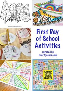 Easy Back to School Activities for the First Day of School – Lesson Plans