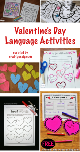 Valentine’s Day Language Activities – Lesson Plans