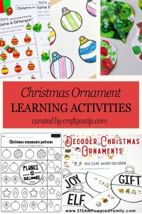 Christmas Ornament Learning Activities – Lesson Plans