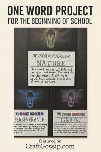 A One Word Project for the Beginning of School – Lesson Plans