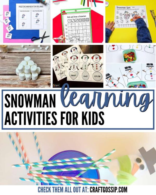 Snowman Learning Activities for Kids – Lesson Plans