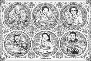 Free Black History Month Coloring Sheets and Bookmarks Featuring 6 ...
